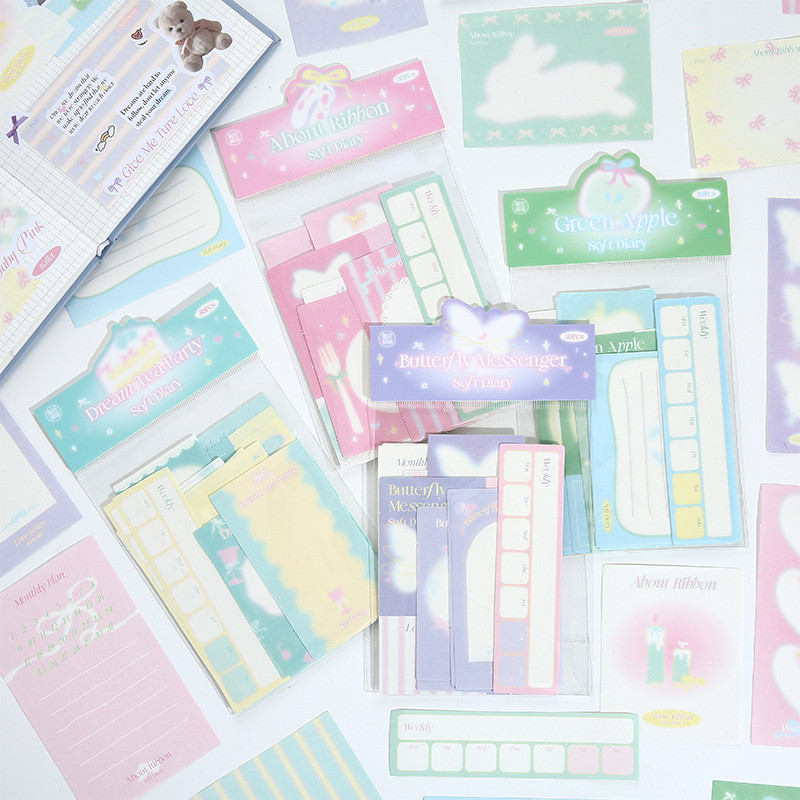 Cdaily|Cute Butterfly Note Paper Blurry Style Cute Note Paper Korean ...