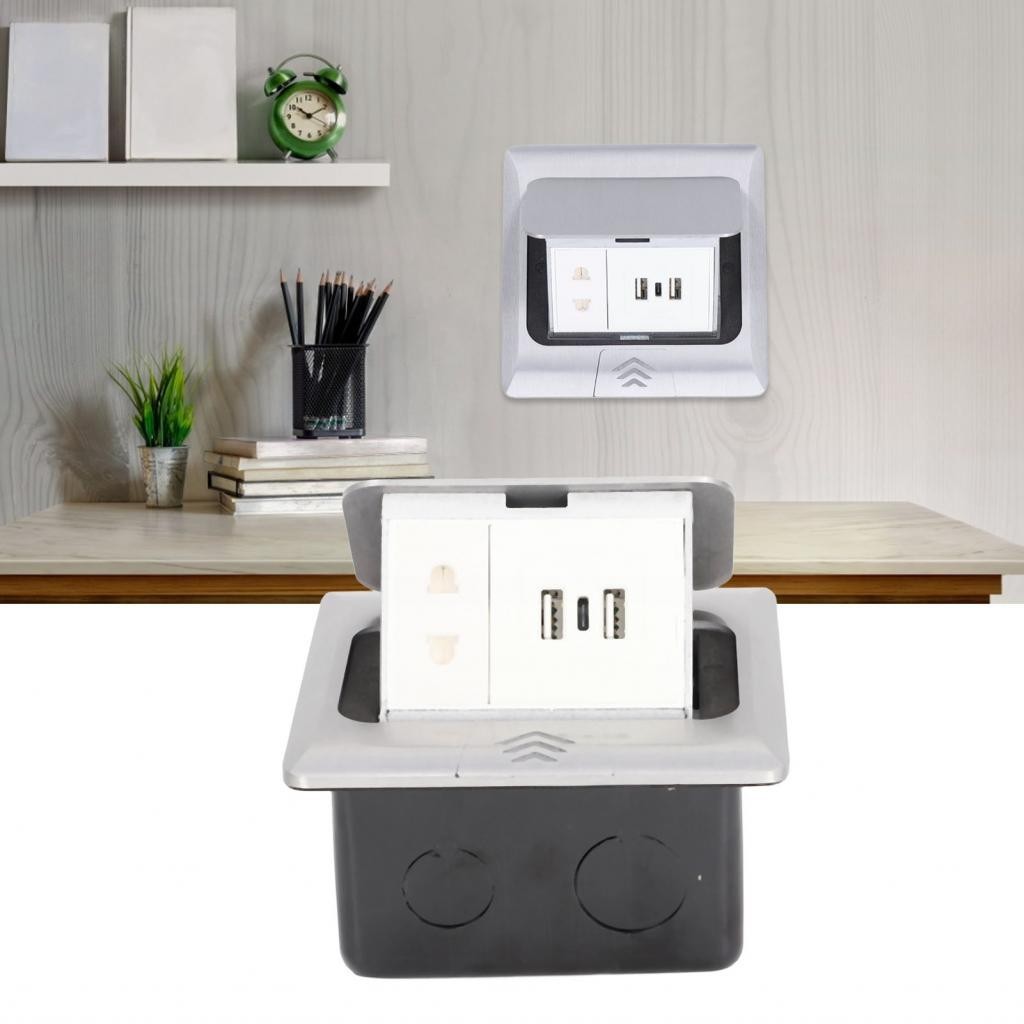 Sinhopsa Floor Electrical Outlet Multifunctional Pop Up Desktop Socket ...
