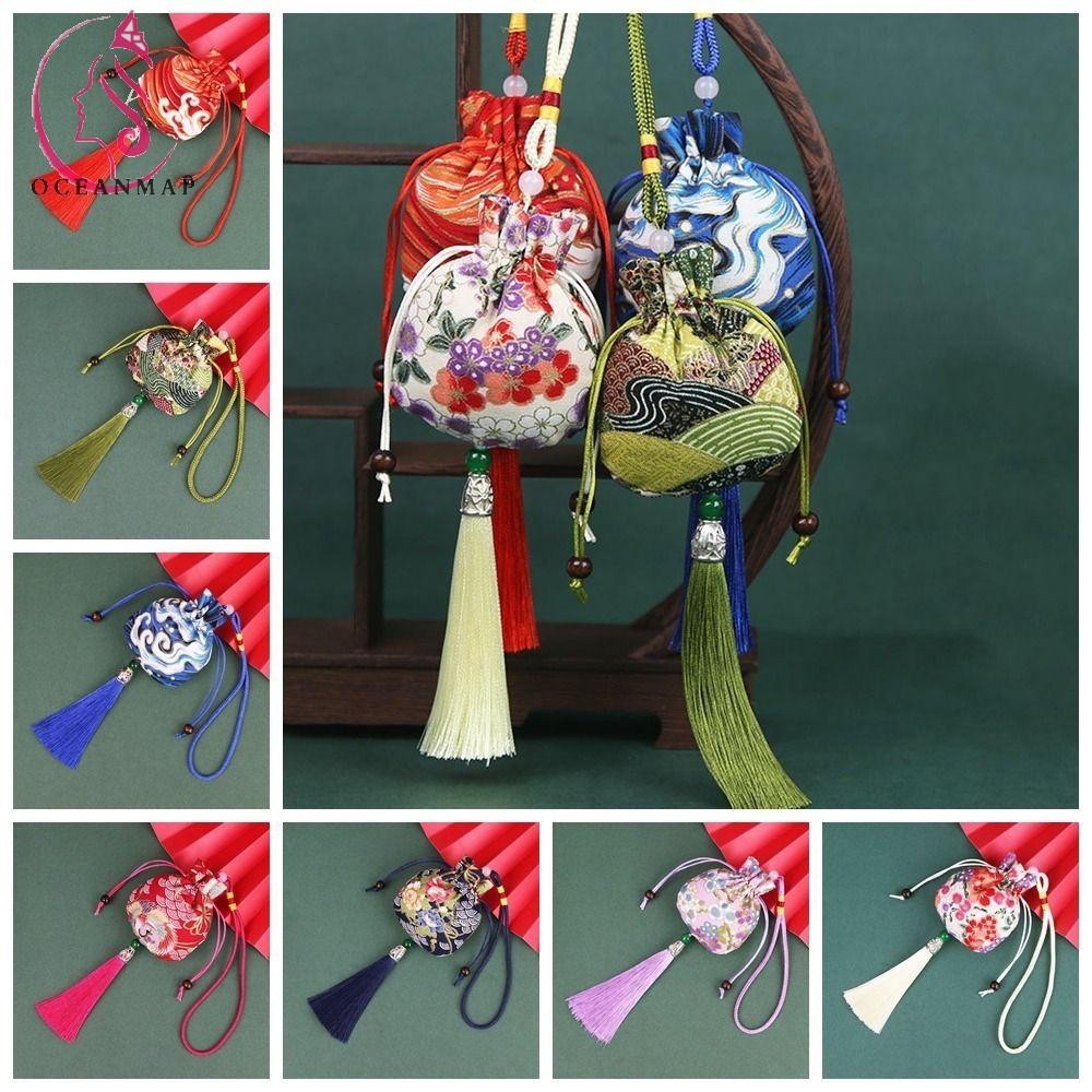 OCEANMAP Chinese Style Sachet, Printing Small Pouch Cloth Sachet ...