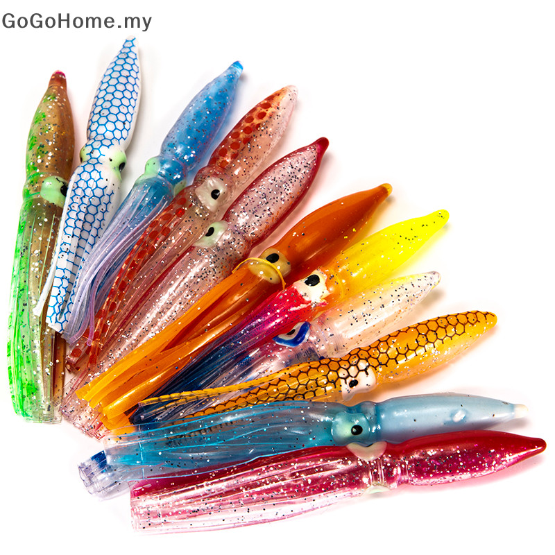 GOG 10pcs 8cm Soft Lure Squid Artificial Bait Lures Octopus Tuna ...