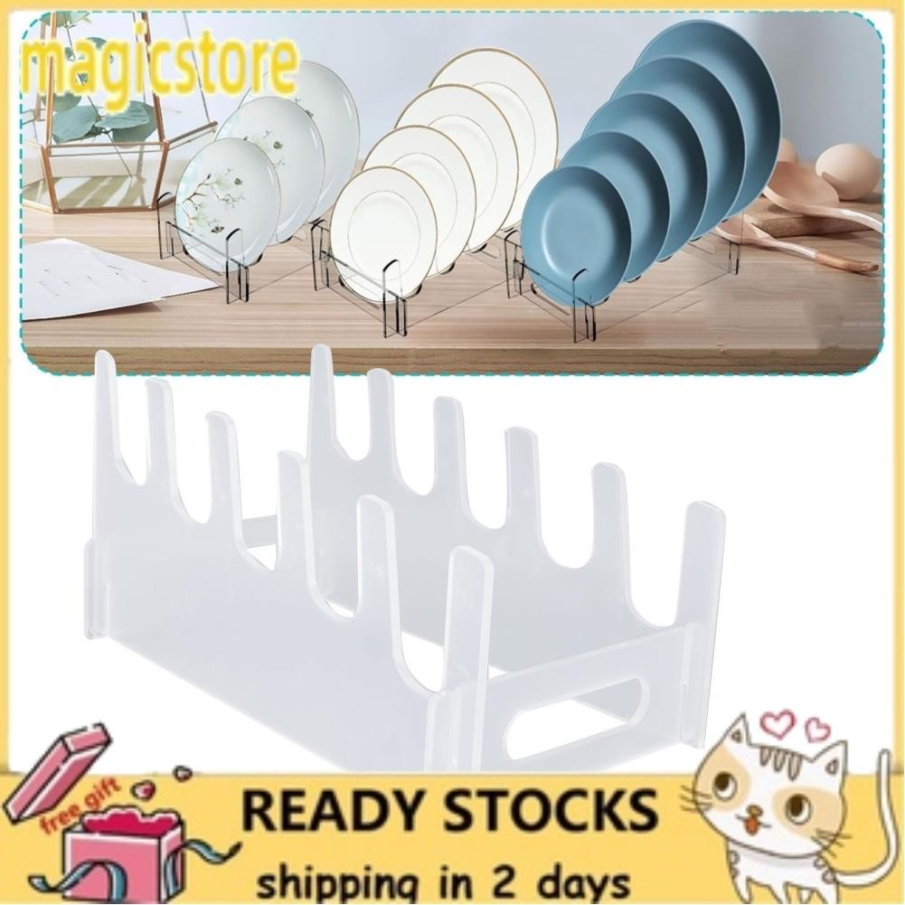 Magicstore Plate Rack Modern Acrylic Dinnerware Display Stand ...