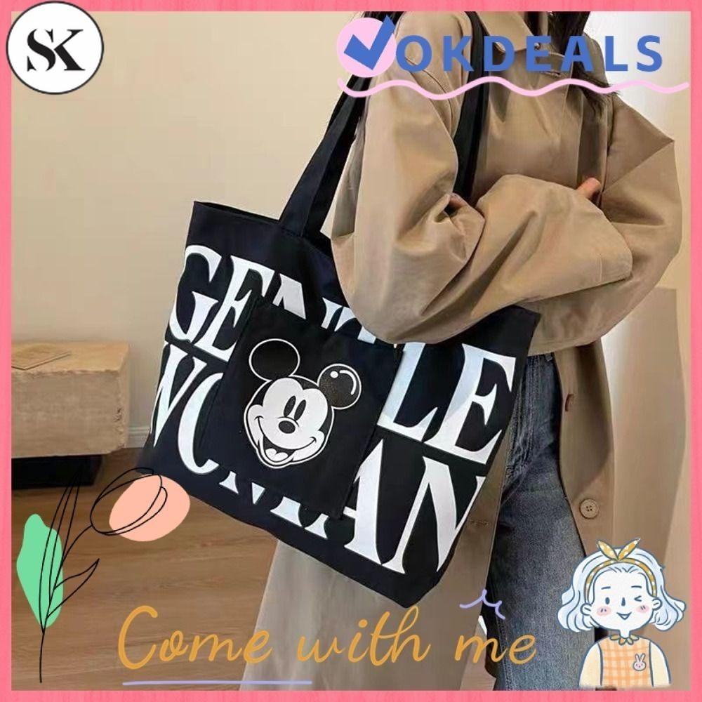 SK Tote Bags, Canvas Letters Handbags, Fashion Large Capacity Shopping ...