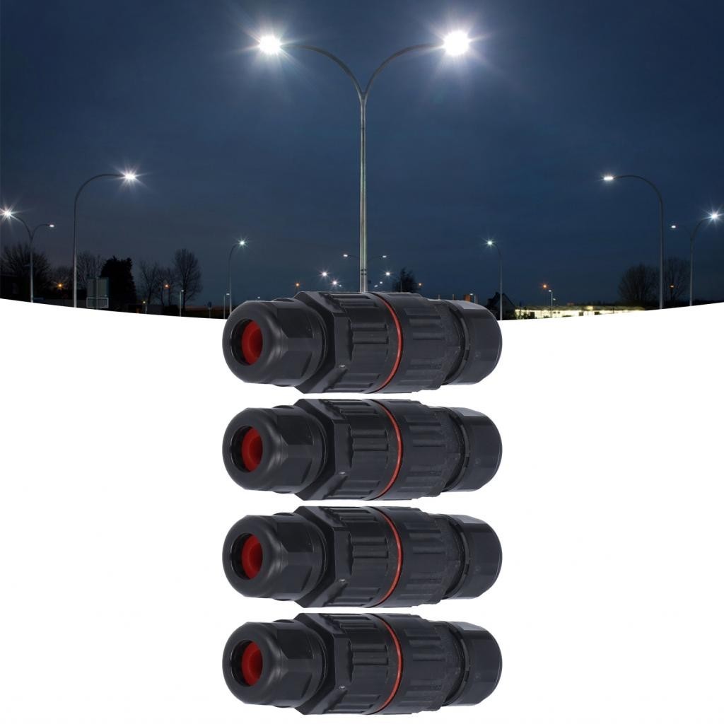 Treee 4Pcs Waterproof Connector Junction Box Straight Through External ...