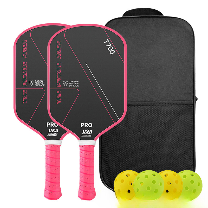 Pickle Racket Set T700 Carbon Fiber Cloth Pattern Frosted Pickleball ...