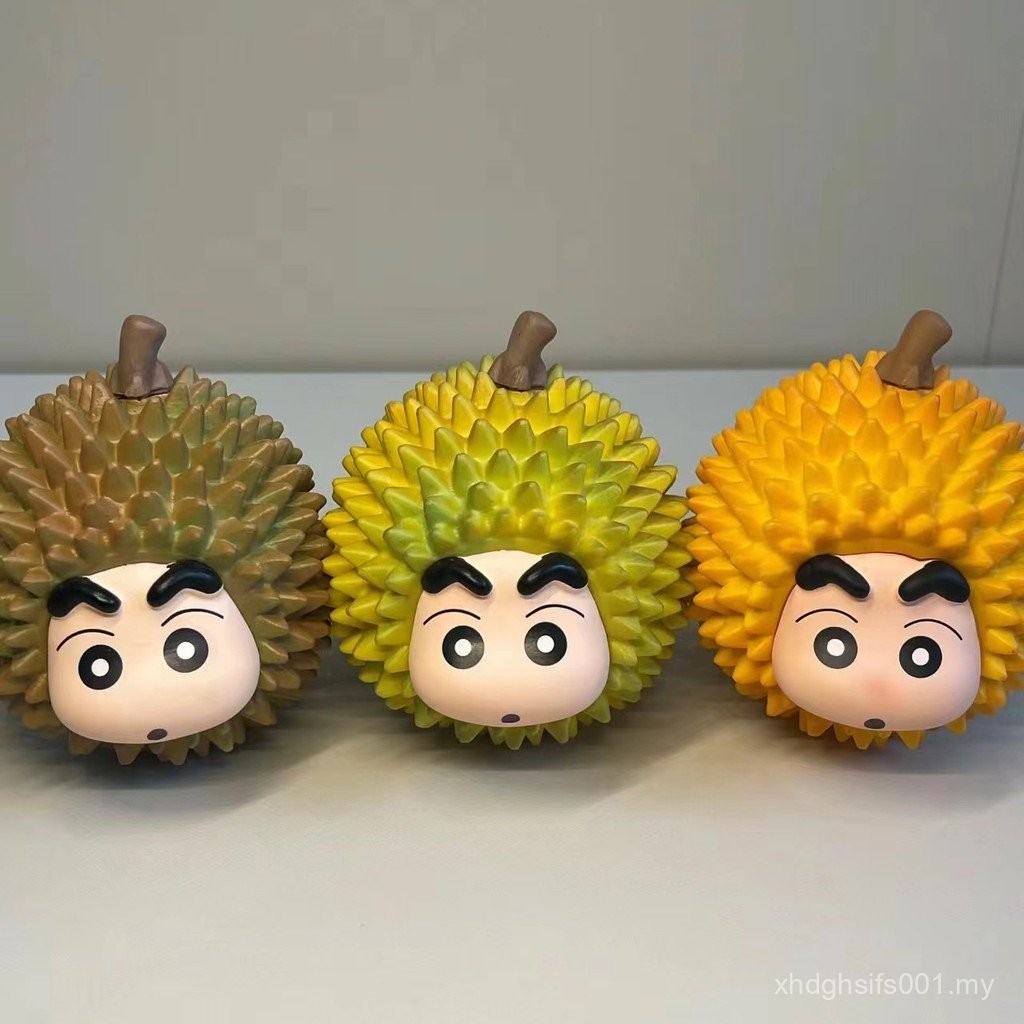 Kartun Durian Crayon Shin-chan Anak Patung Plaster 3D Mewarna Buatan ...