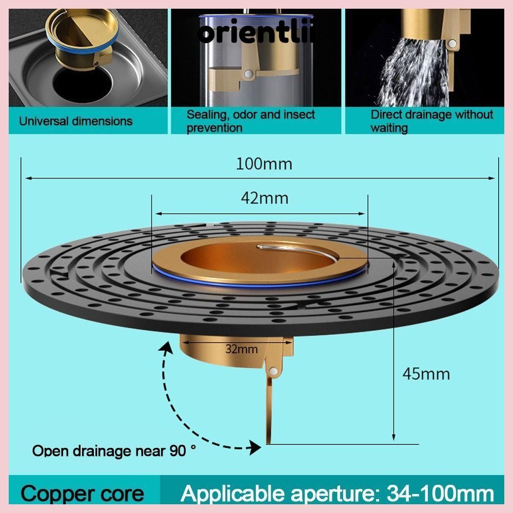 ORIENTLIIY Shower Floor Drain, Anti-odor Backflow Preventer Sink Strainer, Useful Universal ...