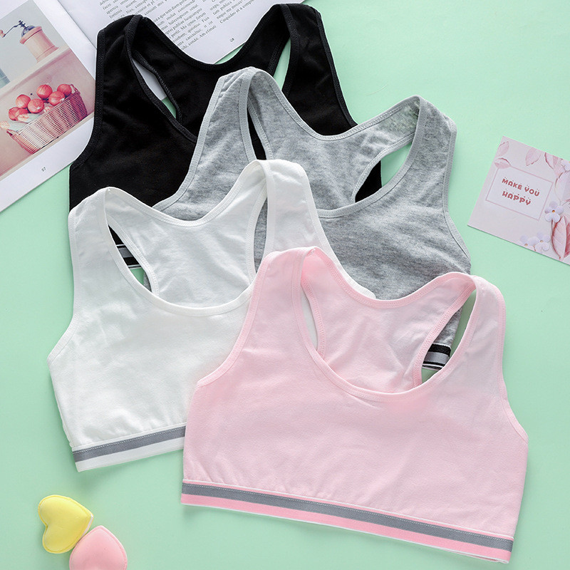 [Ready Stock] Underwear Female Students Developmental Girls Sports Vest ...