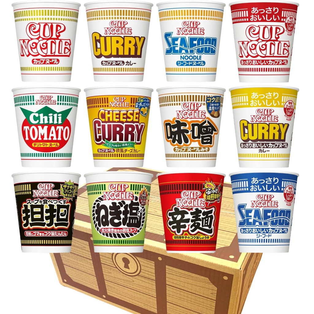 Nissin Foods Cup Noodles Cup Noodles 12 Types 12 Meals Assortment ...