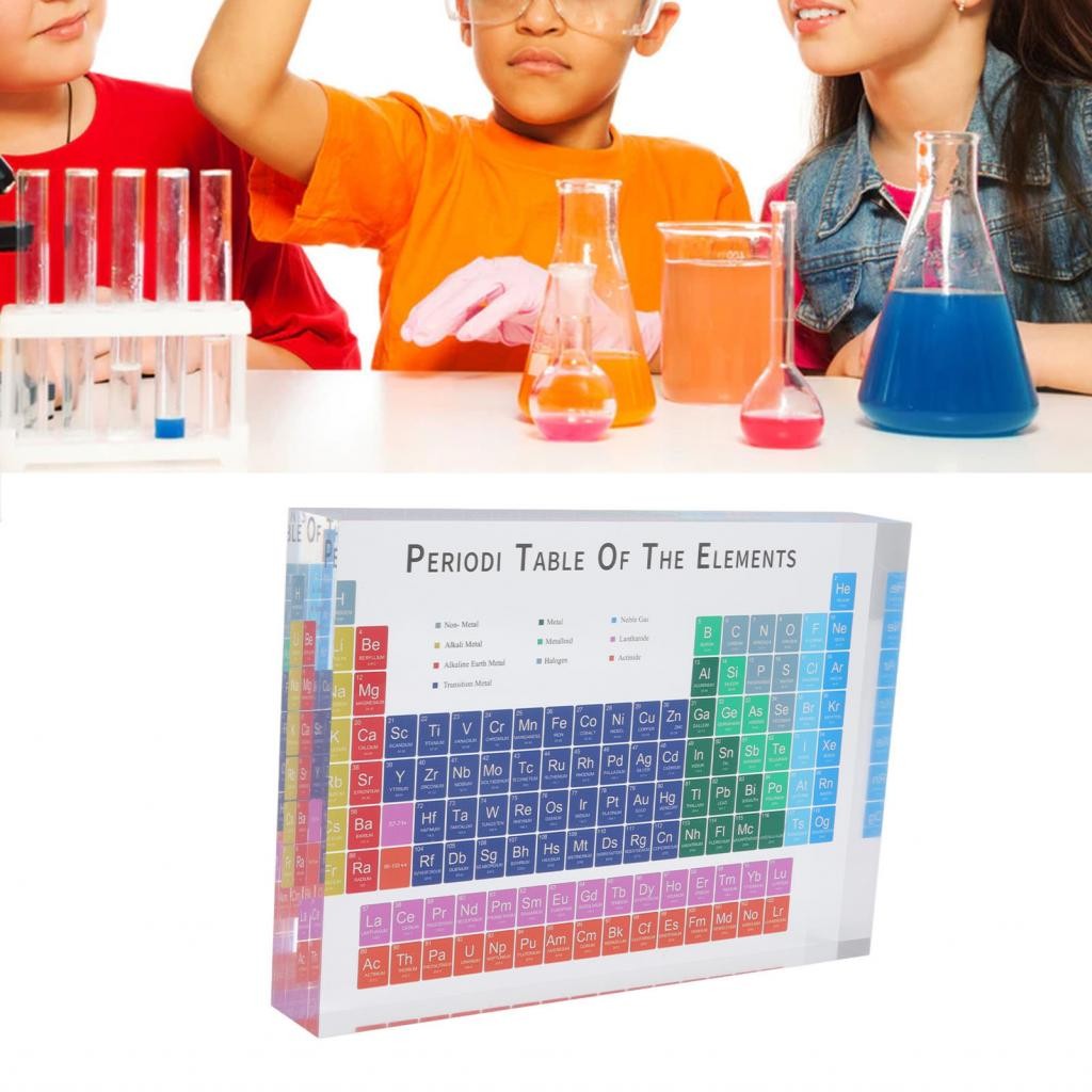 Bjiax Colorful Periodic Table Of Elements Acrylic Science Chemistry ...