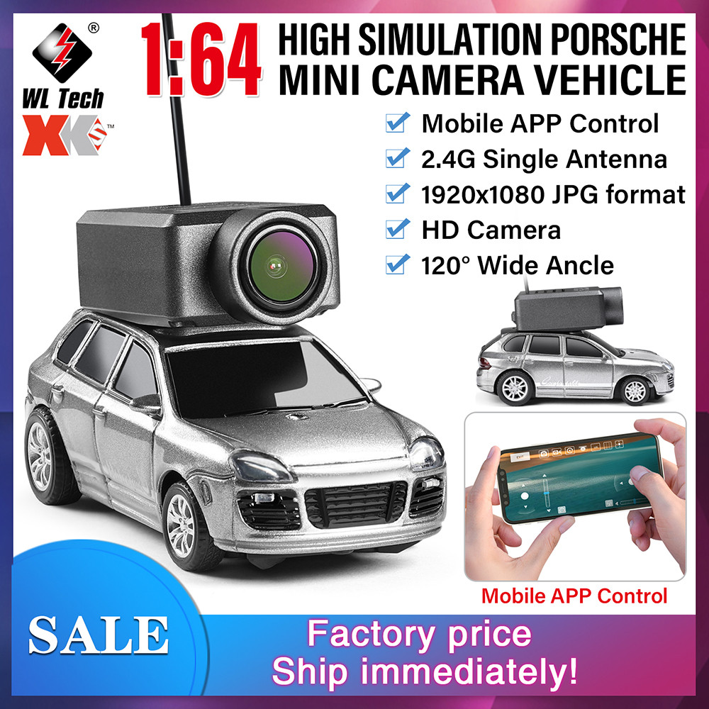 New WLtoys RC Cars 1:64 Mini Porsche 6401 HD Camera APP Control RC Off ...
