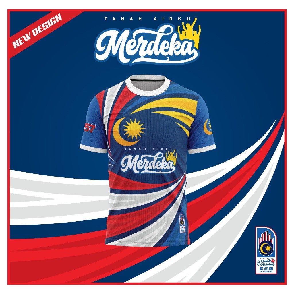 Unisex jersey sublimation [new] MERDEKA 66 Malaysian model | Shopee ...