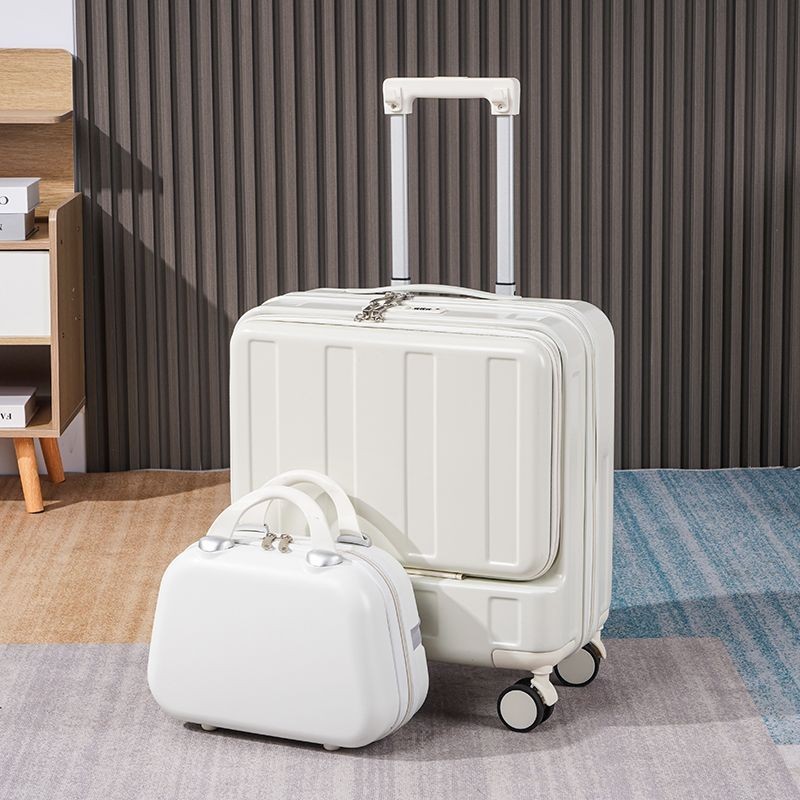 [Ready Stock] Luggage Female 60cm Boarding Case Front Half-Open Lid ...
