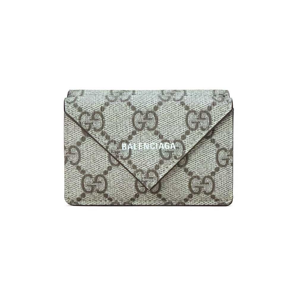 GUCCI x BALENCIAGA The Hacker Papier Mini Wallet Beige Unused | Shopee ...
