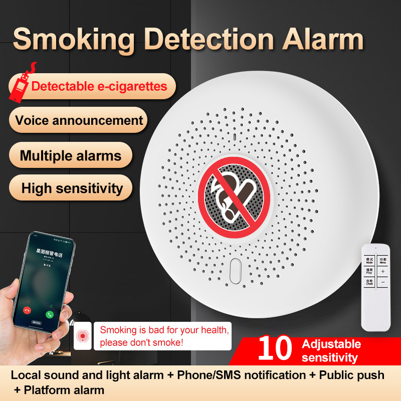 Smart Cigarette Smoke Alarm with Voice Alert, High Sensitivity, Data ...