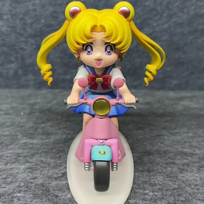 12cm Sailor Moon Anime Figure Little Motorcycle Moon Hare Figure Pvc ...