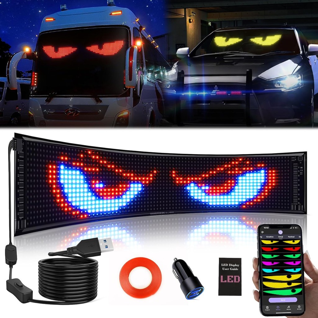 LED Matrix Pixel Panel Car Display Screen Scrolling Advertisement ...