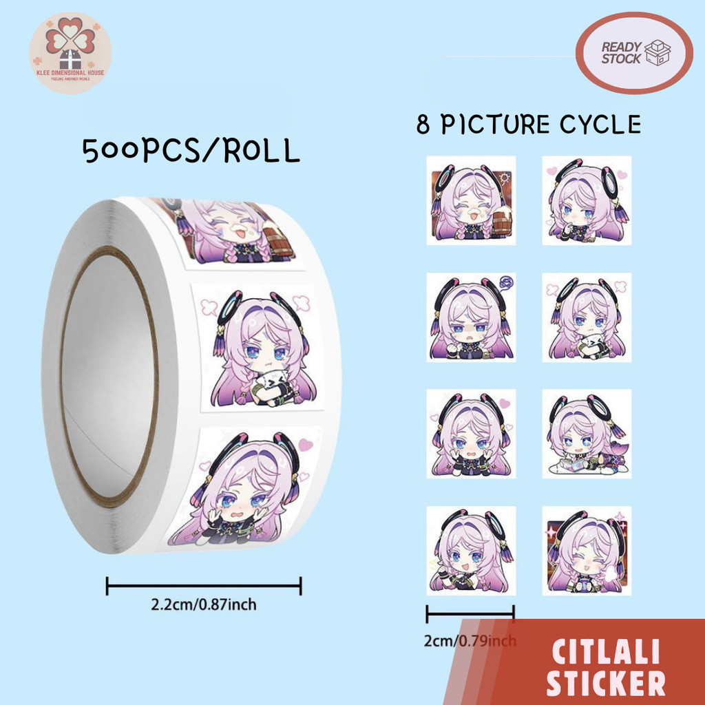 【500pcs】 Genshin Impact Citlali Cute Roll Sticker Decorations ...
