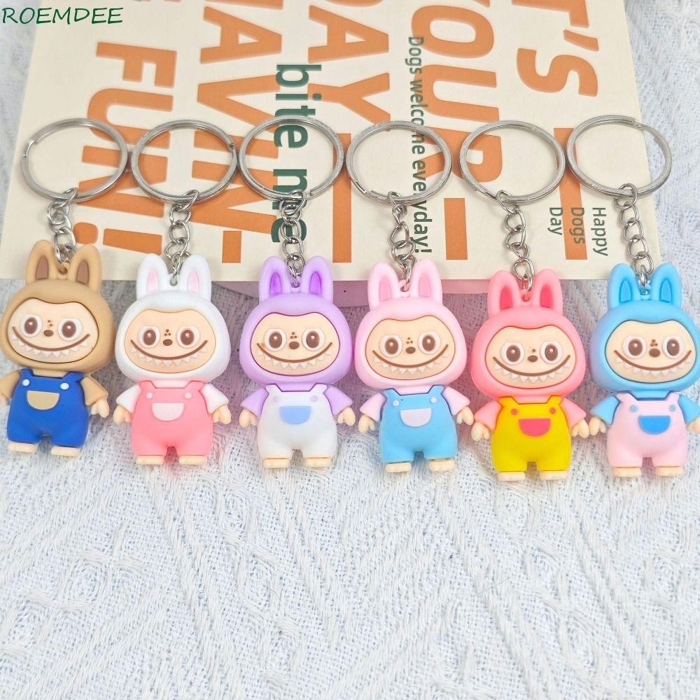 ROEMDEE Labubu Doll Keychain, Mini Cartoon Labubu Key Chain, Cute ...