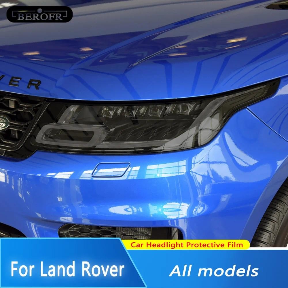 Car Headlight Protection Film Tint Smoke Black TPU Stickers For Land ...