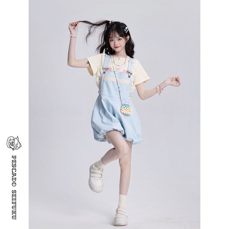 [1564 People Praise] Japanese Soft Girl Cute Bud Overalls Shorts Female ...