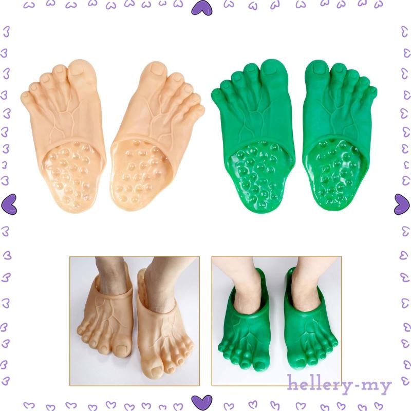 [HelleryMY] PVC Slippers Shoes Toe Slides Flats Party Funny Sandals ...