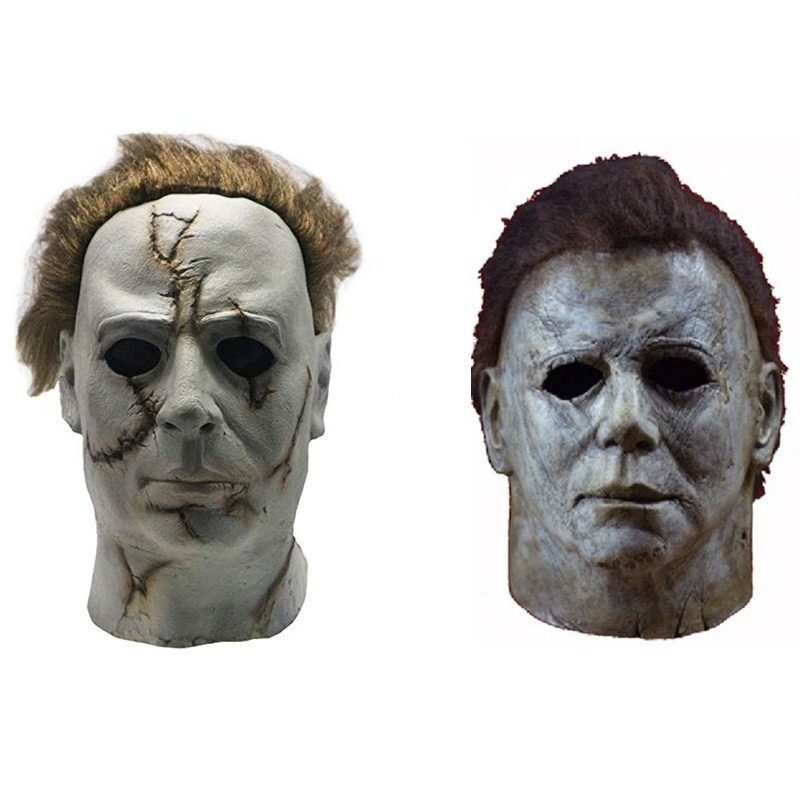 Halloween Horror Michael Myers Mask Cosplay Latex Full Face Helmet ...