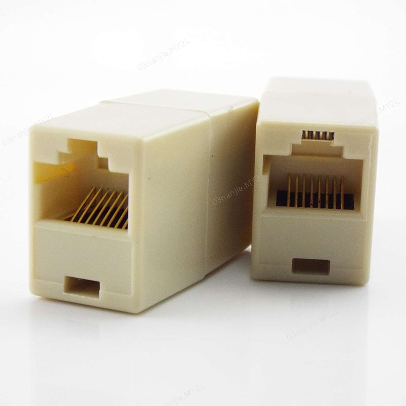 Network Dual Straight Head Lan Cable Joiner Ethernet Coupler RJ45 ...