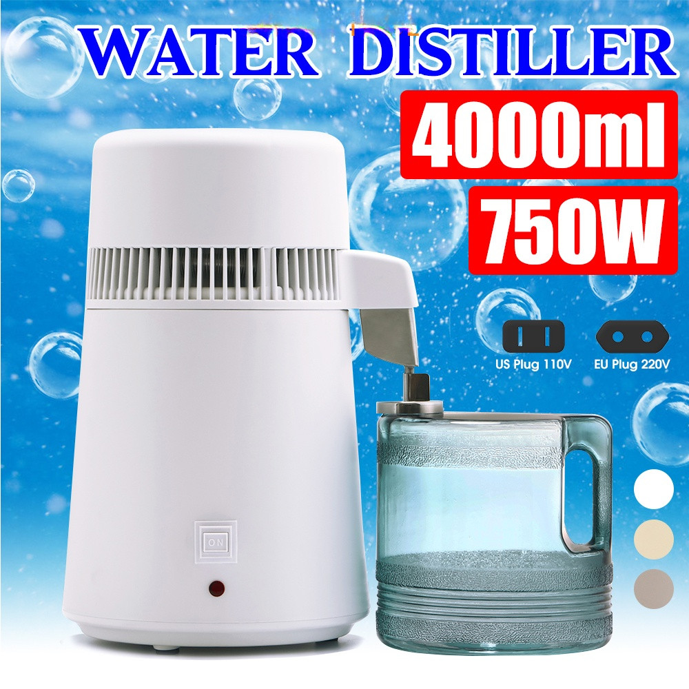 4L Large Capacity Water Distiller 750W Medical Purifying Water ...