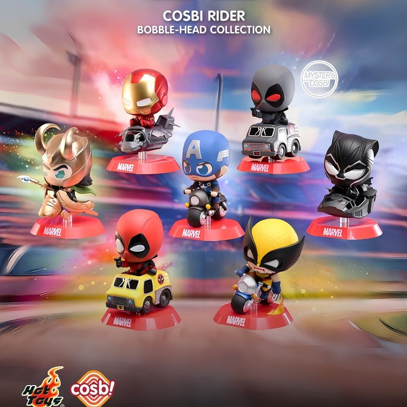 2025 Marvel Comics Cosbi Rider mini vehicle series blind box, superhero ...