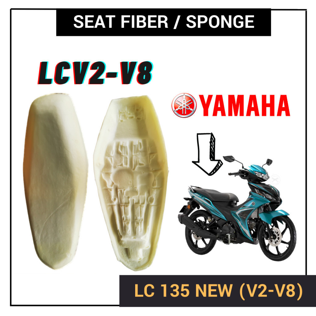 YAMAHA LC135 NEW LC2 LC NEW V2 V8 FI V3 V4 V5 V6 V7 SPAN SEAT FIBER SPONGE PU FORM KUSYEN DOUBLE ...
