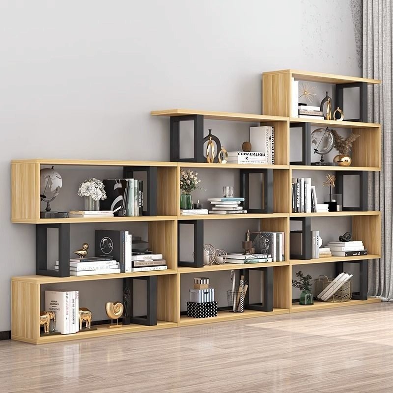 shelf Iron storage shelves bookshelves living room partitions storage ...