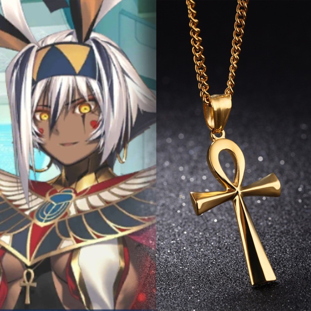 Anime Game Fate Grand Order Necklace Nitocris Bow Cross Ancient ...