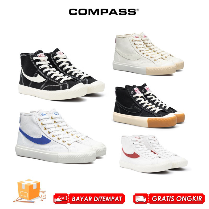 [ORIGINAL] Compass GAZELLE HIGH Shoes | Shopee Malaysia