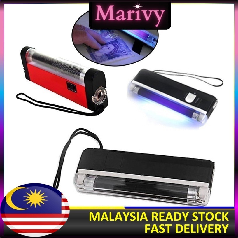 Handheld Blacklight Scanner Fake Money Bank Note UV Light Detector ...