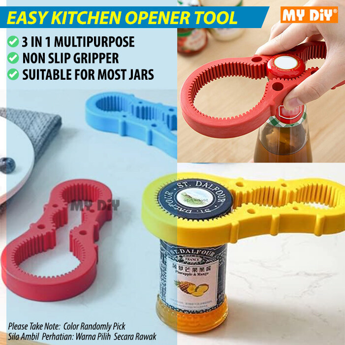 MYDIYHOMEDEPOT - 3 IN 1 MULTIPURPOSE ANTI SLIP BOTTLE CAN CAP OPENER ...