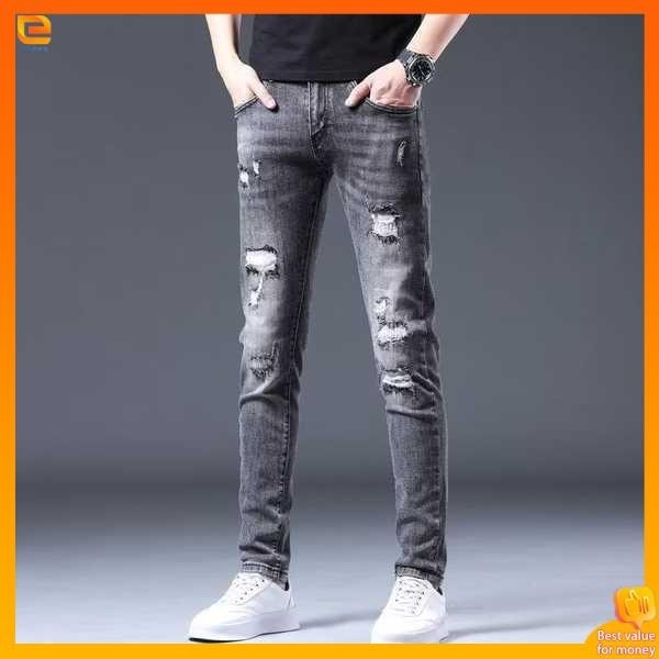 seluar jeans lelaki seluar jeans budak lelaki slim fit Spring dan ...