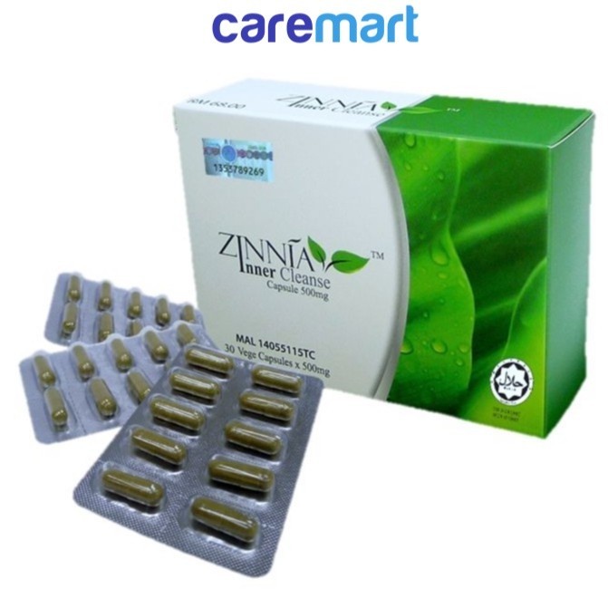 ZINNIA INNER CLEANSE 500MG [30 VEGE CAPSULE] (EXP: 03/2026) | Shopee ...