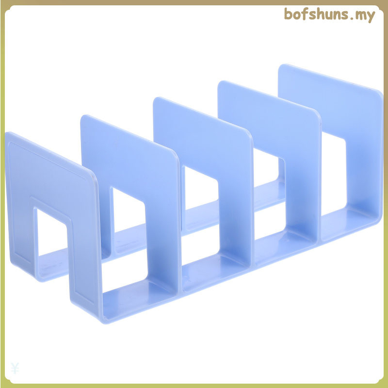 Rack Shelf 4 Bookends Stand File Cabinets Bookshelf Folder Holder ...