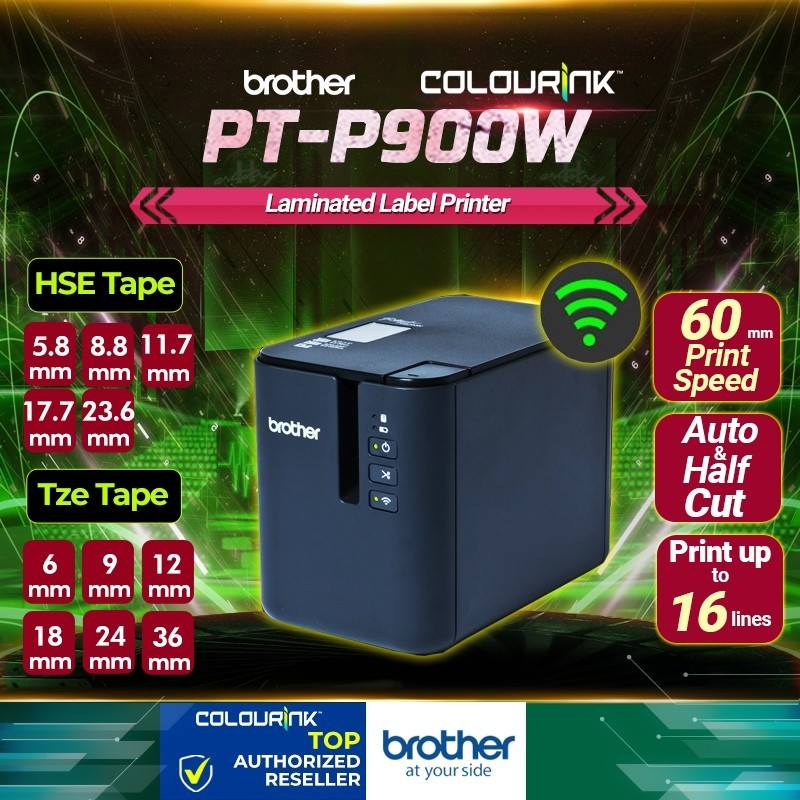 Brother P-Touch PT-P900W Industrial Label Sticker Printer Wi Fi ...