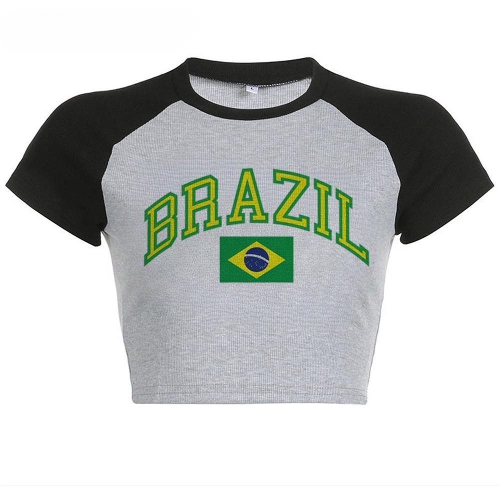 brazil y2k aesthetic vintage yk2 crop top girl Harajuku fairycore cute ...
