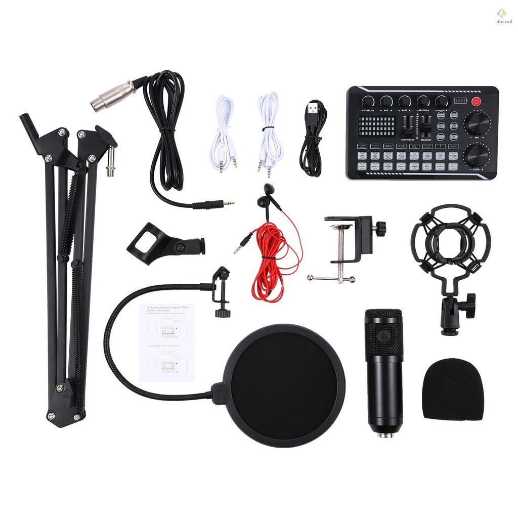 Suspension Microphone Kit Professional Sound Card & Microphone & Mic ...