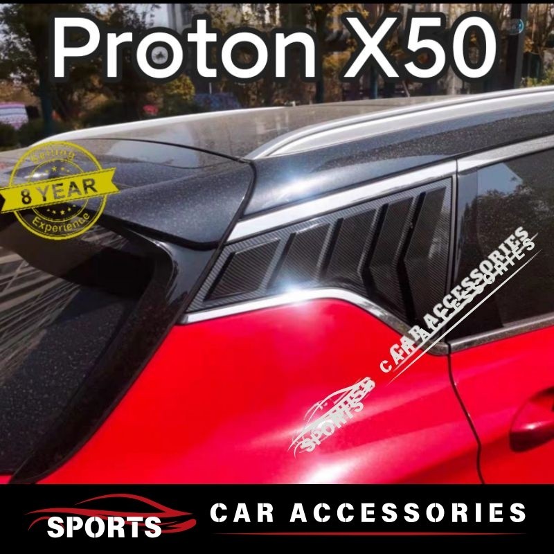 Proton X50 Rear Window Louvers Vent Cover Mustang Style Rear Triangle ...