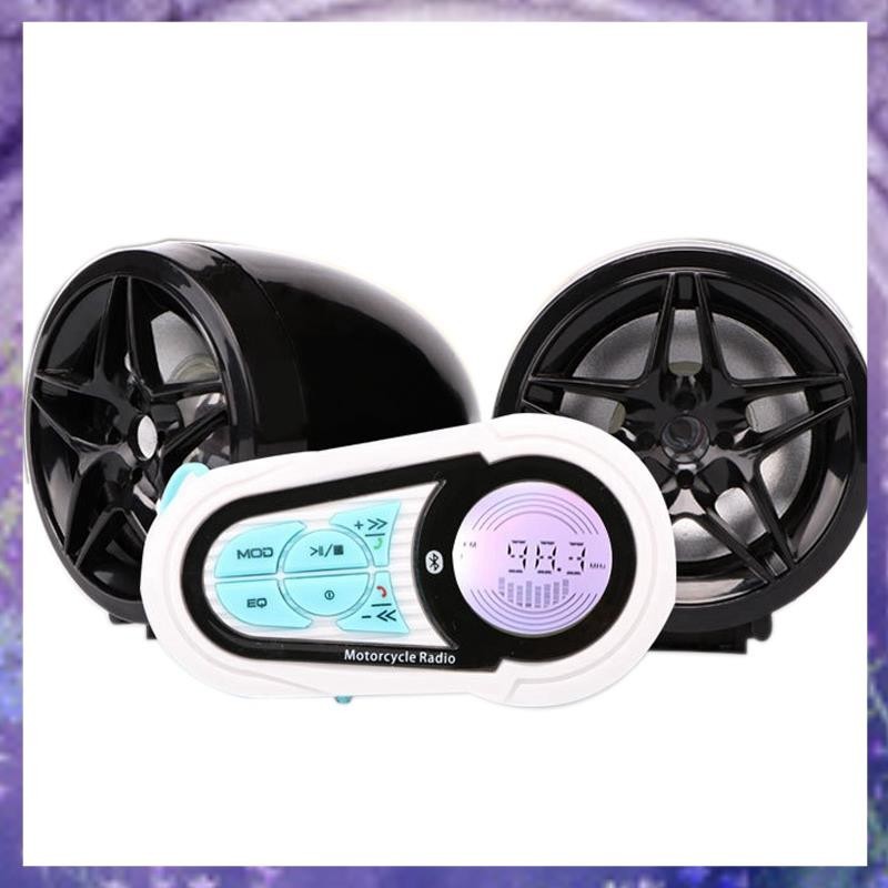 (Y W Z H)Waterproof Bluetooth Motorcycle Audio Radio Sound System ...