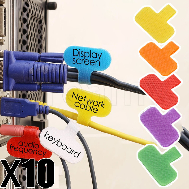10Pcs Cable Label - Reusable, Portable, Self Adhesive, Waterproof ...