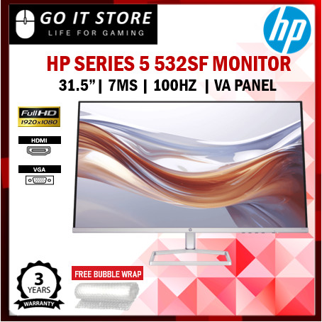 HP Series 5 Monitor S5 524SF / 527SF / 532SF 23.8" / 27"/ 32" FHD 1920X1080 100HZ IPS Monitor ...