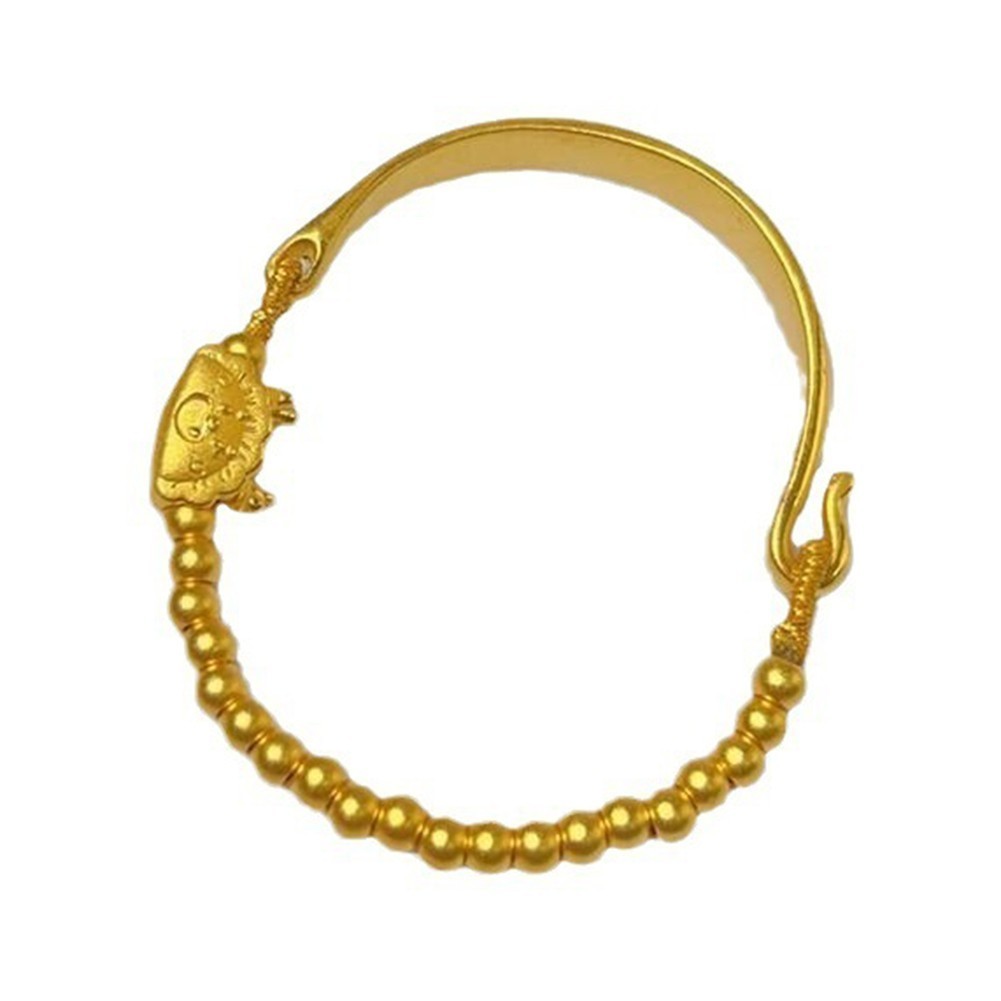 ⭐NEW⭐ Tian Jade Gold Bracelet Long Life Lock Crystal Peace Lock Secret ...