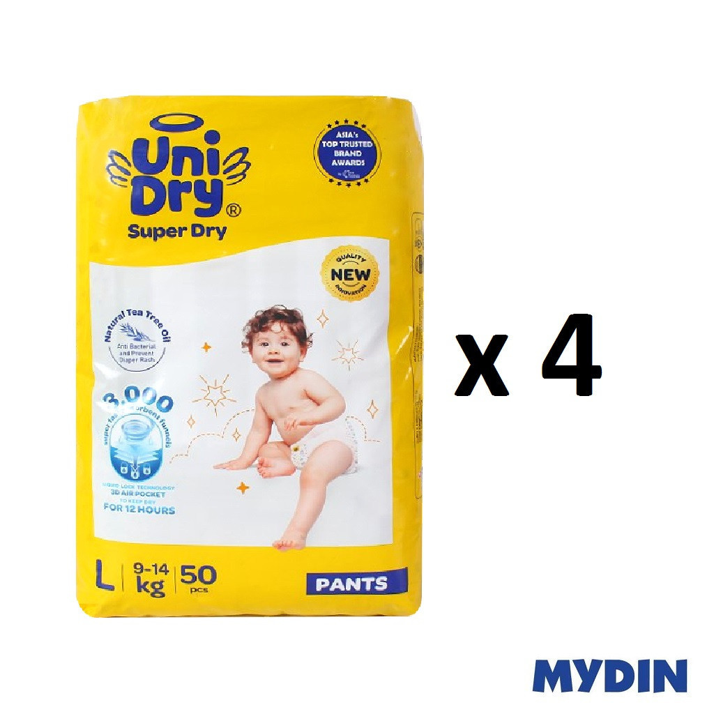 UniDry Pants Super Dry (4 packs) - 4 Variants | Shopee Malaysia
