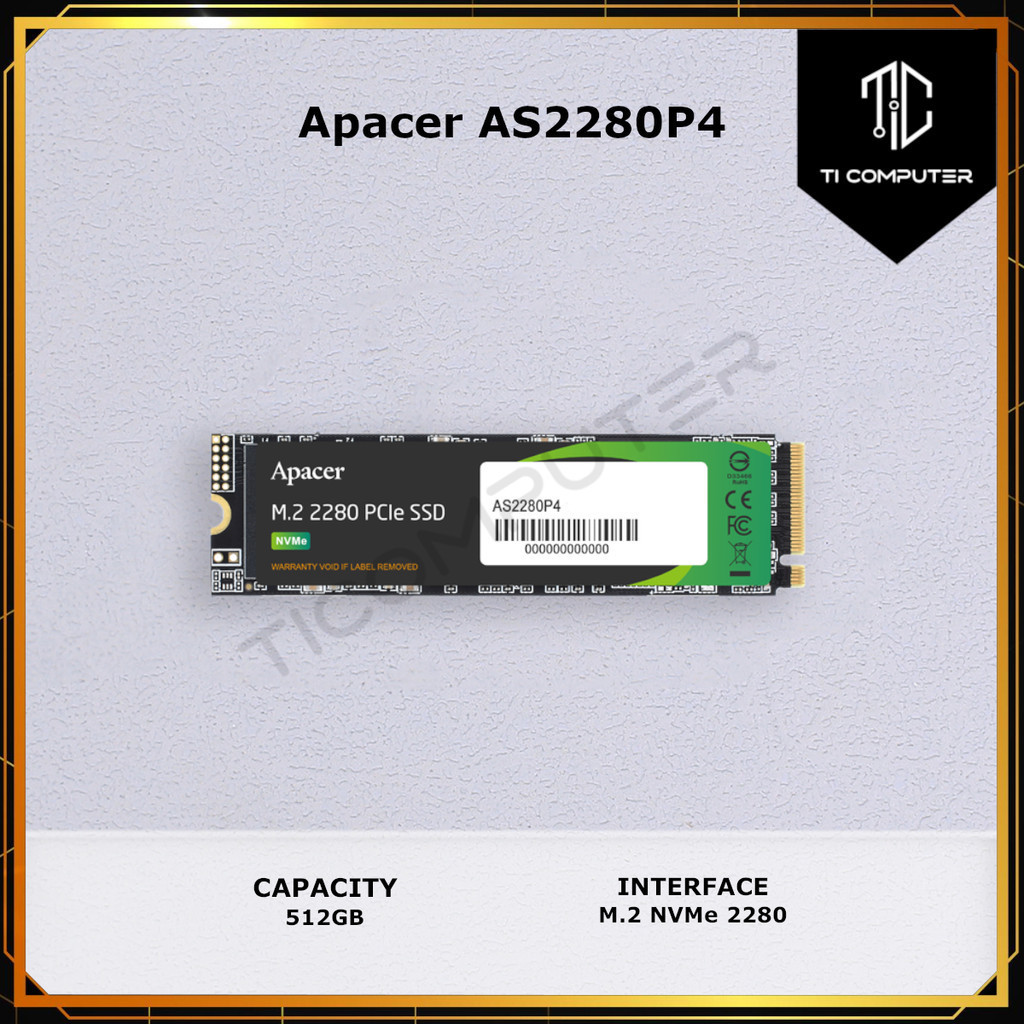 Apacer AS2280P4 M.2 NVMe PCIe SSD 512GB Internal Solid State Drive ...