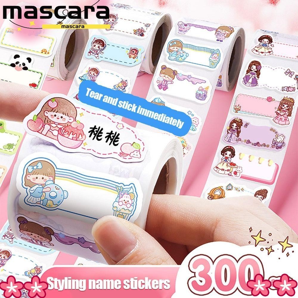 300Pcs/Roll Labels Sticker, Cartoon Handwritten Name Sticker, High ...