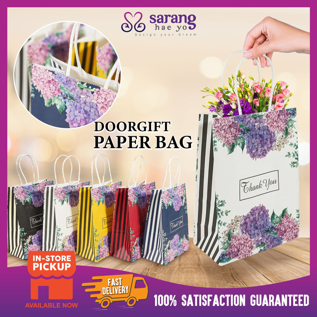 Doorgift Craft Bag Goodies Paper Bag Gift Bag Murah White Craft Paper ...